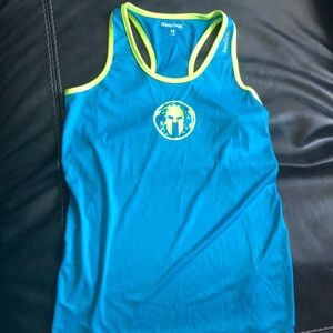 Reebok | Tops | Redbox Blue And Yellow Workout Tank | Poshmark